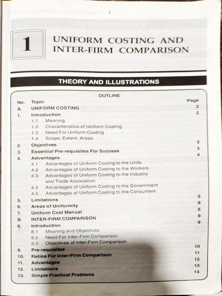 Uniform Costing | PDF | Cost Accounting | Labour Economics