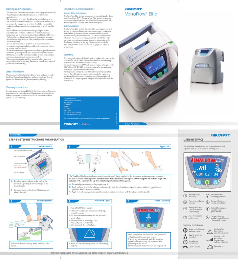 00-0966-Rev A Venaflow Elite User Guide Hires | PDF | Vein | Thrombosis