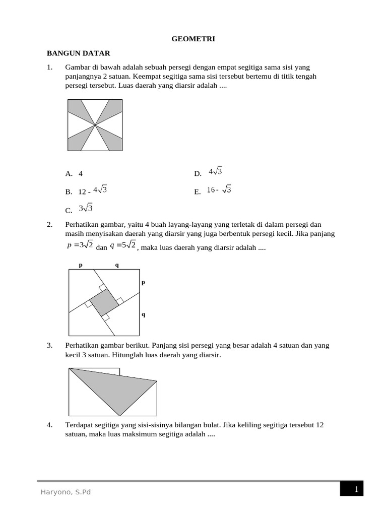 Latihan Soal Geometri | PDF