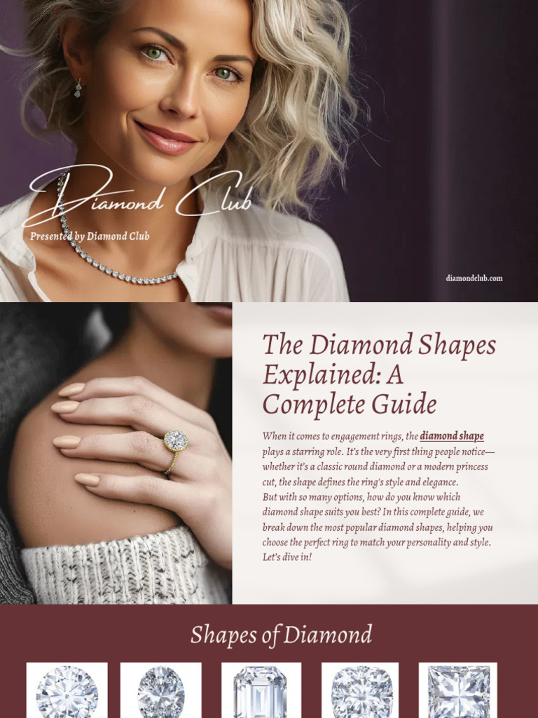 The Diamond Shapes Explained: A Complete Guide | PDF | Gemstone | Diamond