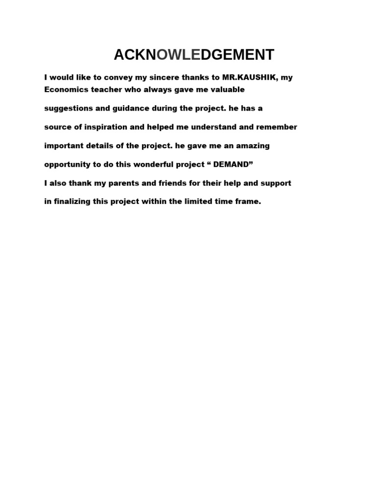 Acknowledgement | PDF