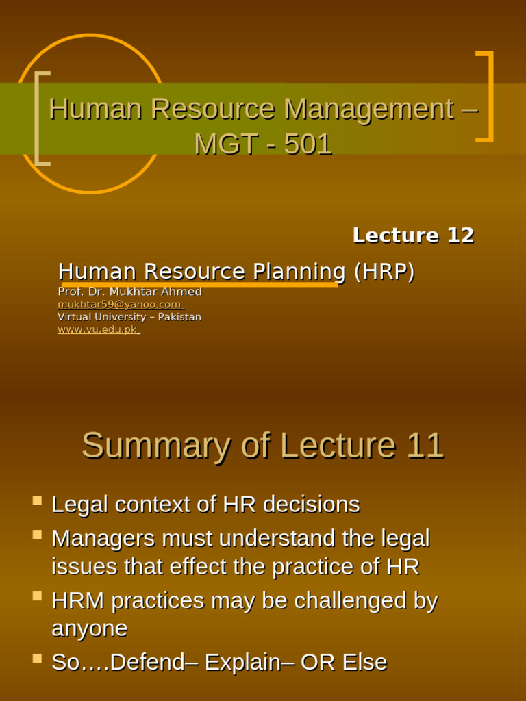 HRM-Lec-12 | PDF | Human Resources | Human Resource Management