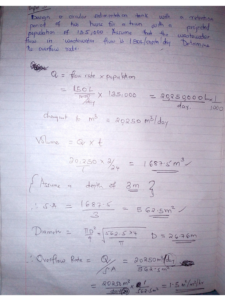 WASTE WATER MANAGEMENT. PAST PAPER EXAMPLES | PDF