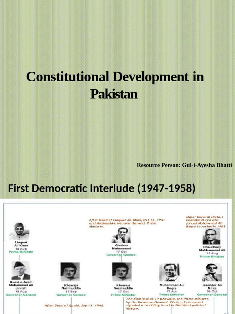Constitutional Development in Pakistan | PDF | Parliament Of Pakistan ...