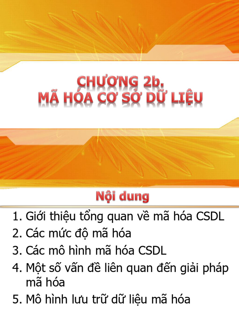 Bm Httt_chuong 2b_ Ma Hoa Csdl | PDF