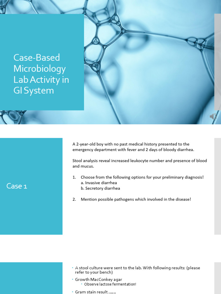 Case-Based Microbiology Lab Activity in GI System 2022 Term 2 | PDF ...