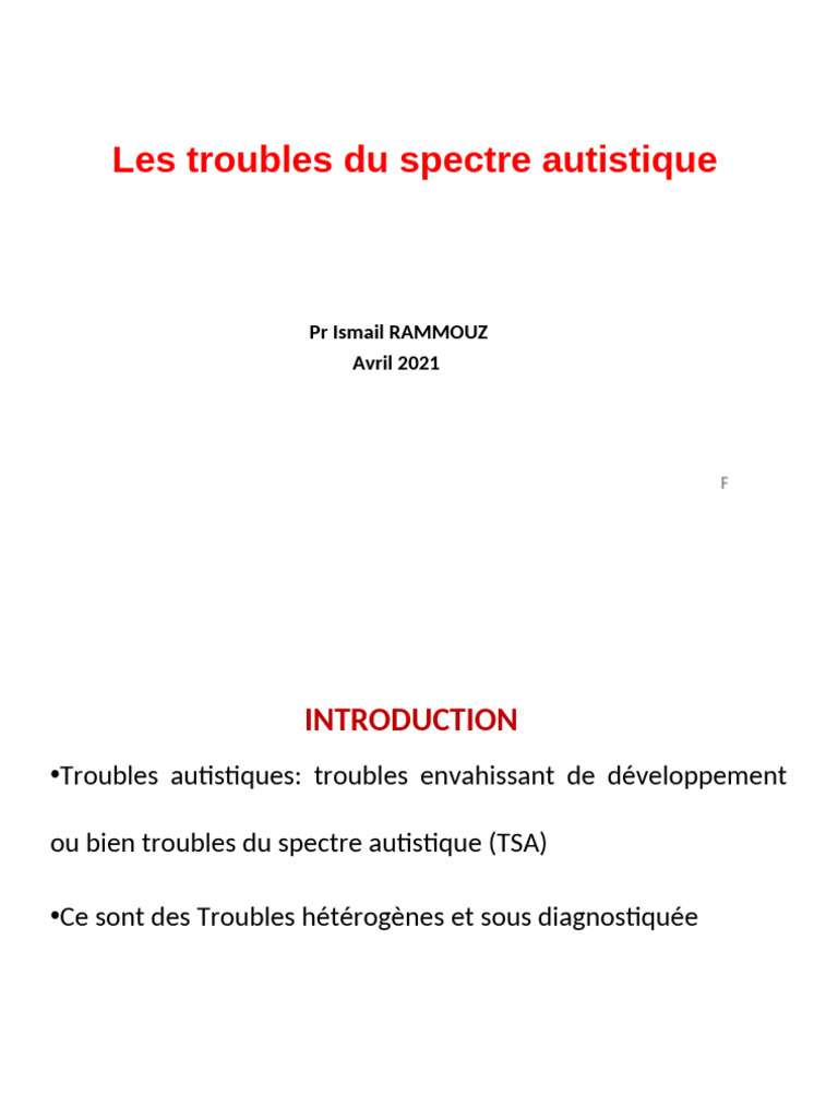 30-Lautisme | PDF | Trouble du spectre de l'autisme | Trouble mental