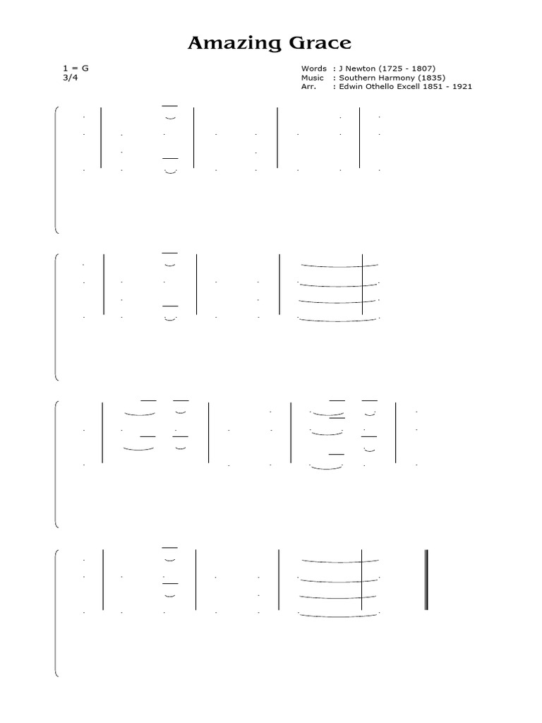 Amazing Grace - SATB | PDF | Amazing Grace