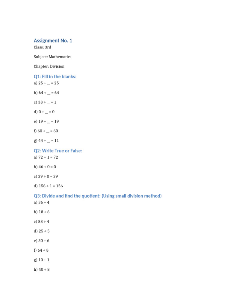Assignment_No_1_Mathematics_Class_3_Blanks_in_Q1 (5) | PDF Assignment_No_1_Mathematics_Class_3_Blanks_in_Q1 (5) | PDF