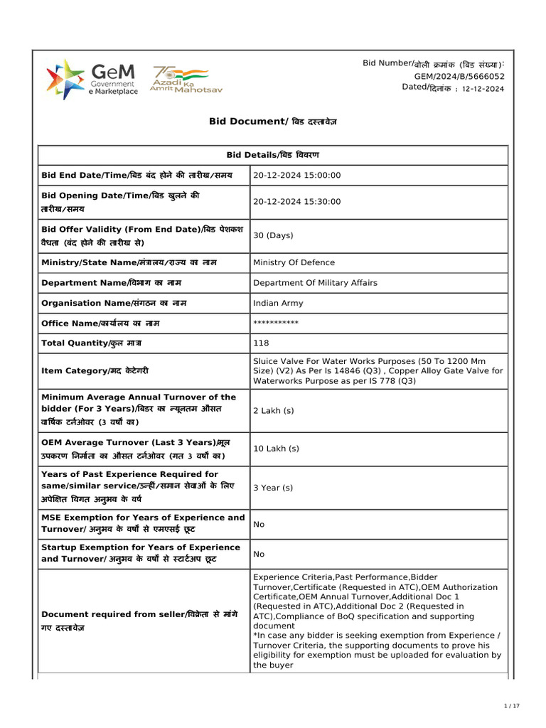 Bid Document | PDF | Accountant | Business