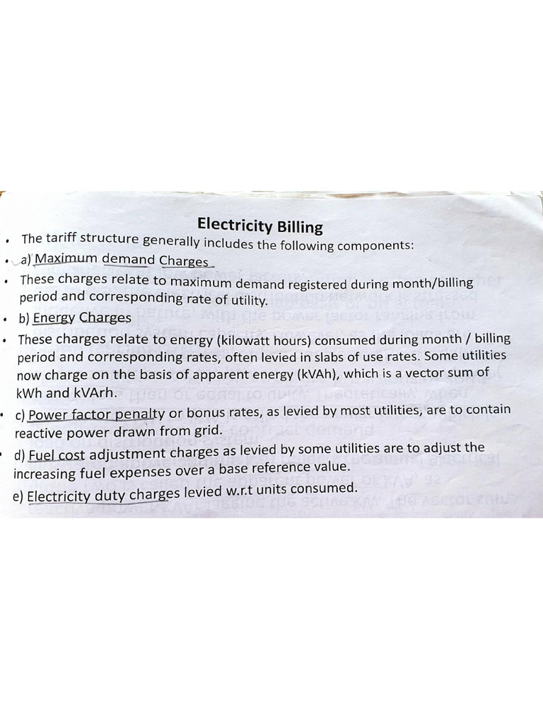 EAM..unit 2(1) electricity billing | PDF