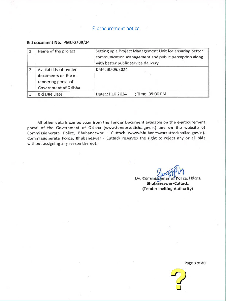 Tendernotice 1 | PDF