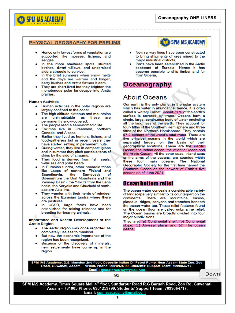 oceanography | PDF | Tide | Oceans