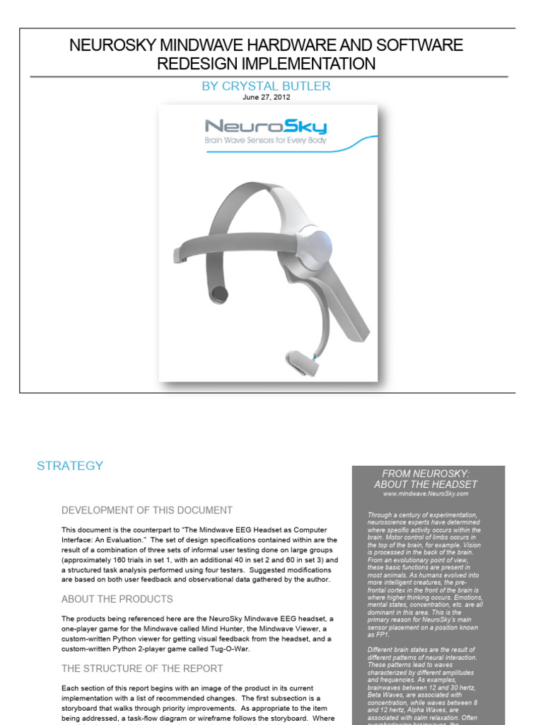 MindWave Redesign | PDF | Brain | Electroencephalography
