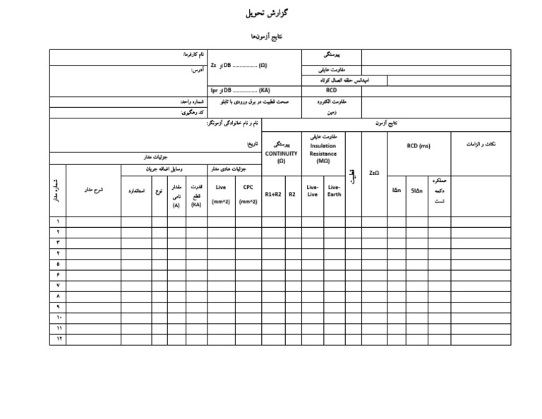 تست و تحویل | PDF