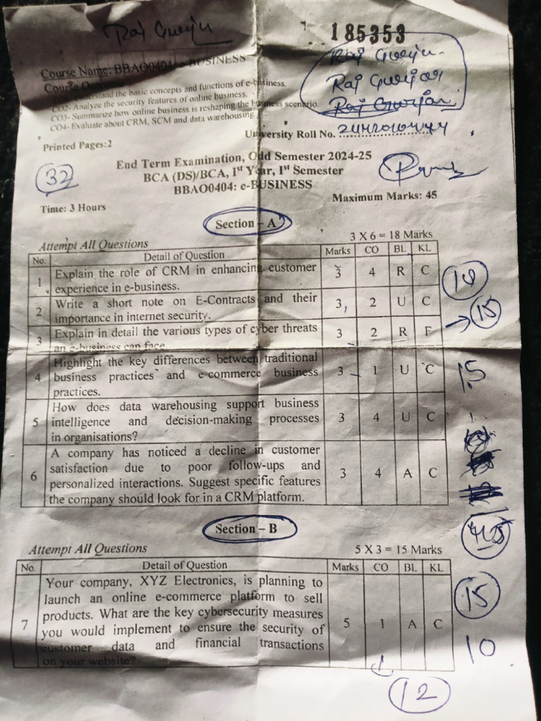 Exam Paper 2 | PDF