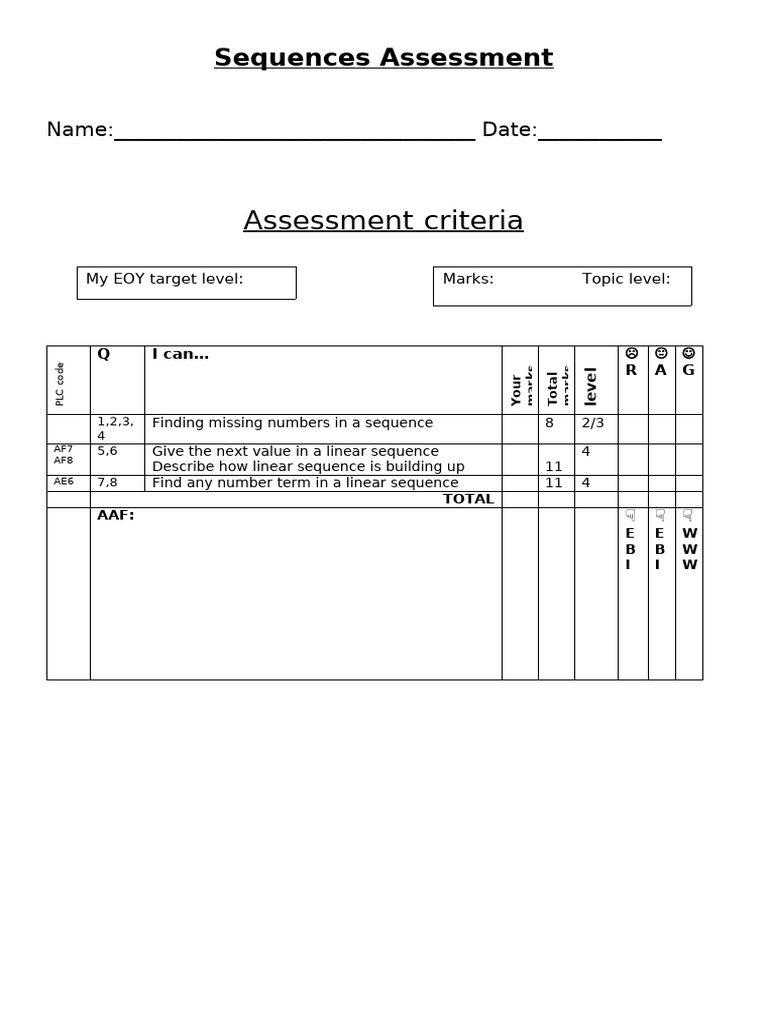 Sequences Assessment L2-4 | PDF | Mathematical Analysis | Applied ...