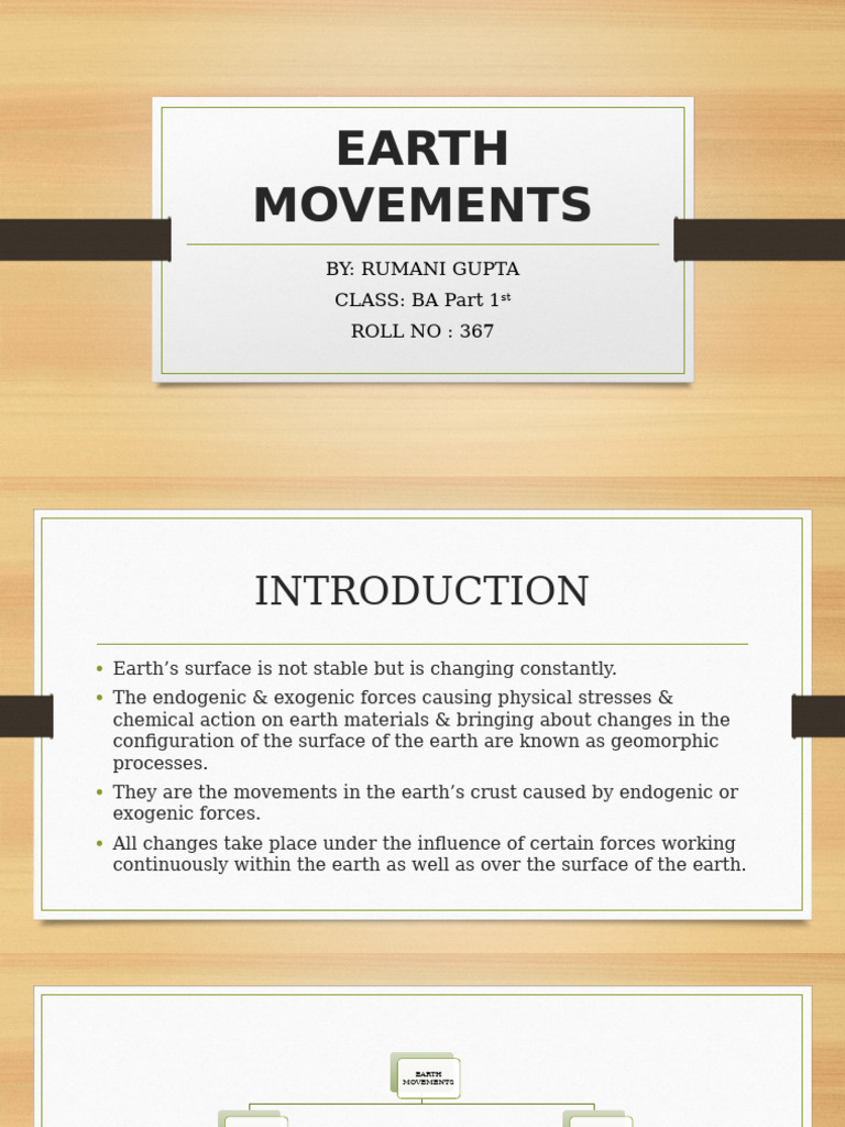 Earth Movement | PDF | Fault (Geology) | Erosion