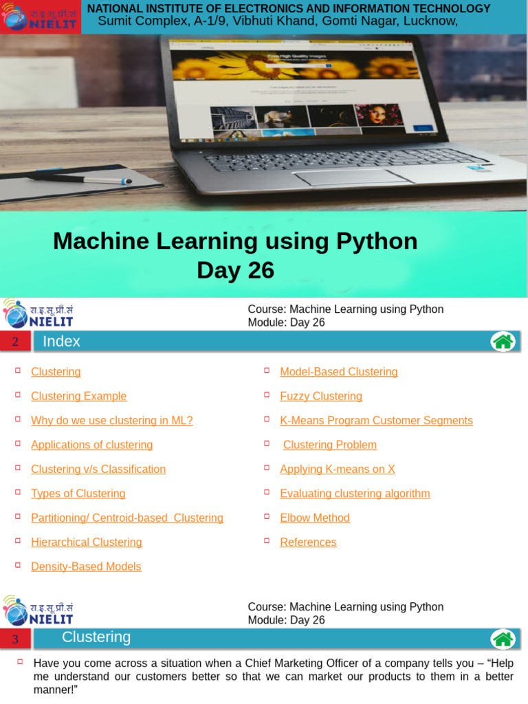 Day26 Machine Learning | PDF | Cluster Analysis | Statistical ...