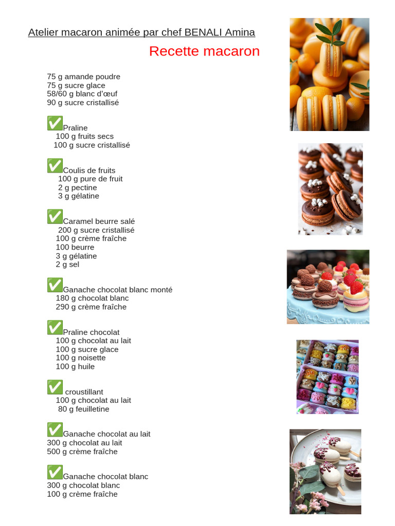 Atelier Macaron avec Chef Amina Benali | PDF