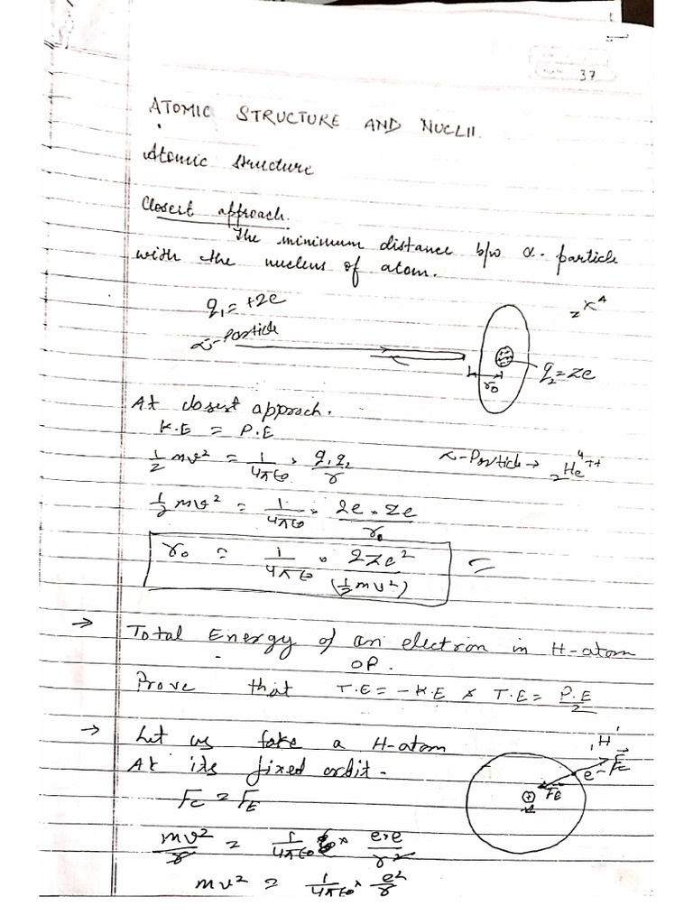 Atomic Structure Ans Nuclii | PDF