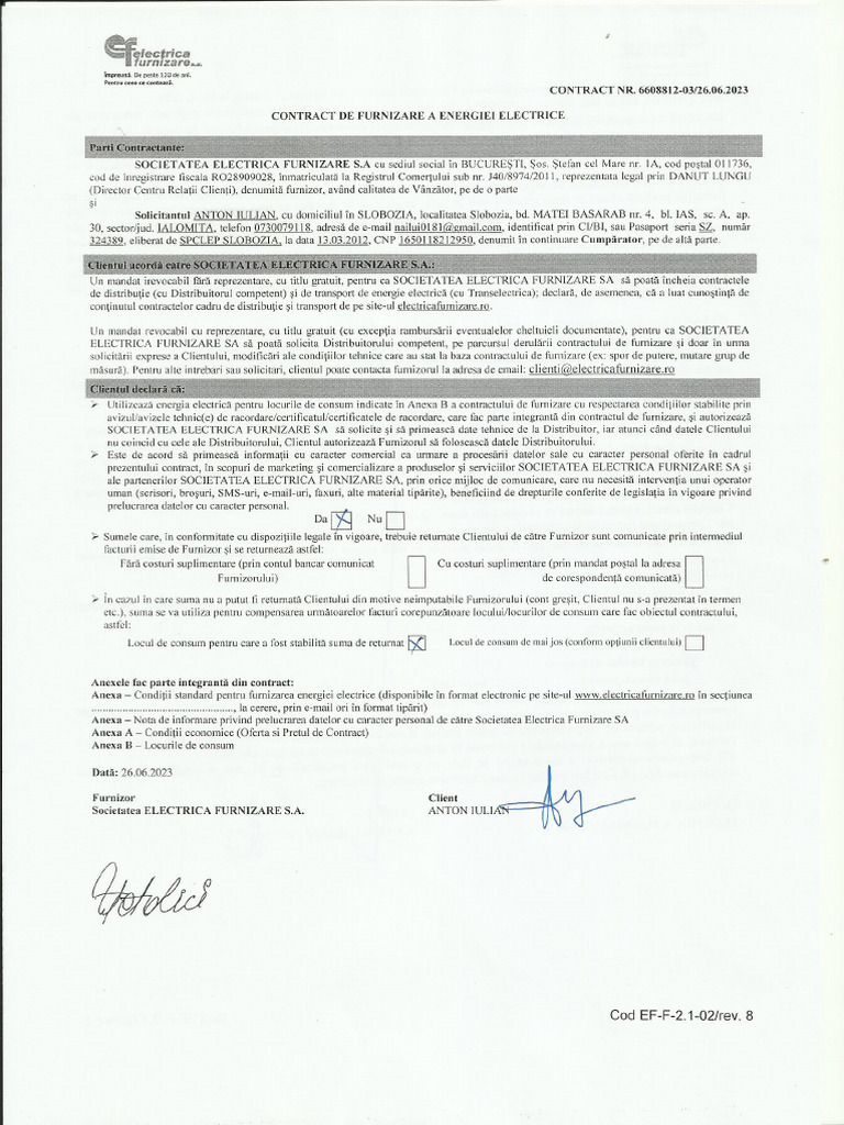 Contract Electrica1 | PDF