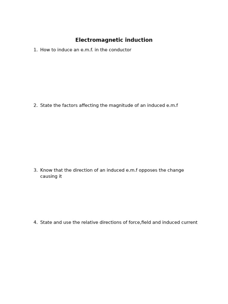 Electromagnetic Induction | PDF