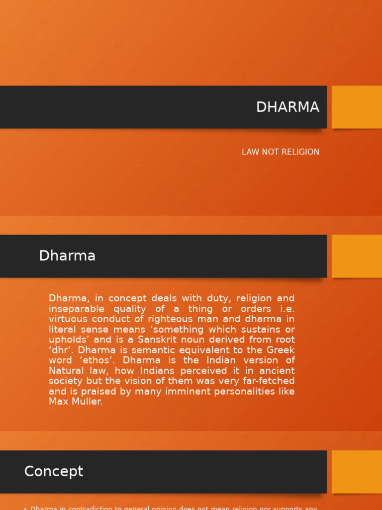 Concept of DHARMA | PDF | Dharma