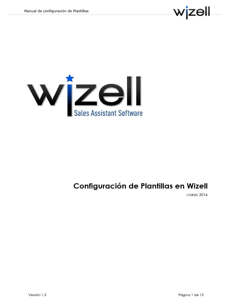 Configuración de Plantillas en Wizell | PDF | Factura | Archivo de ...