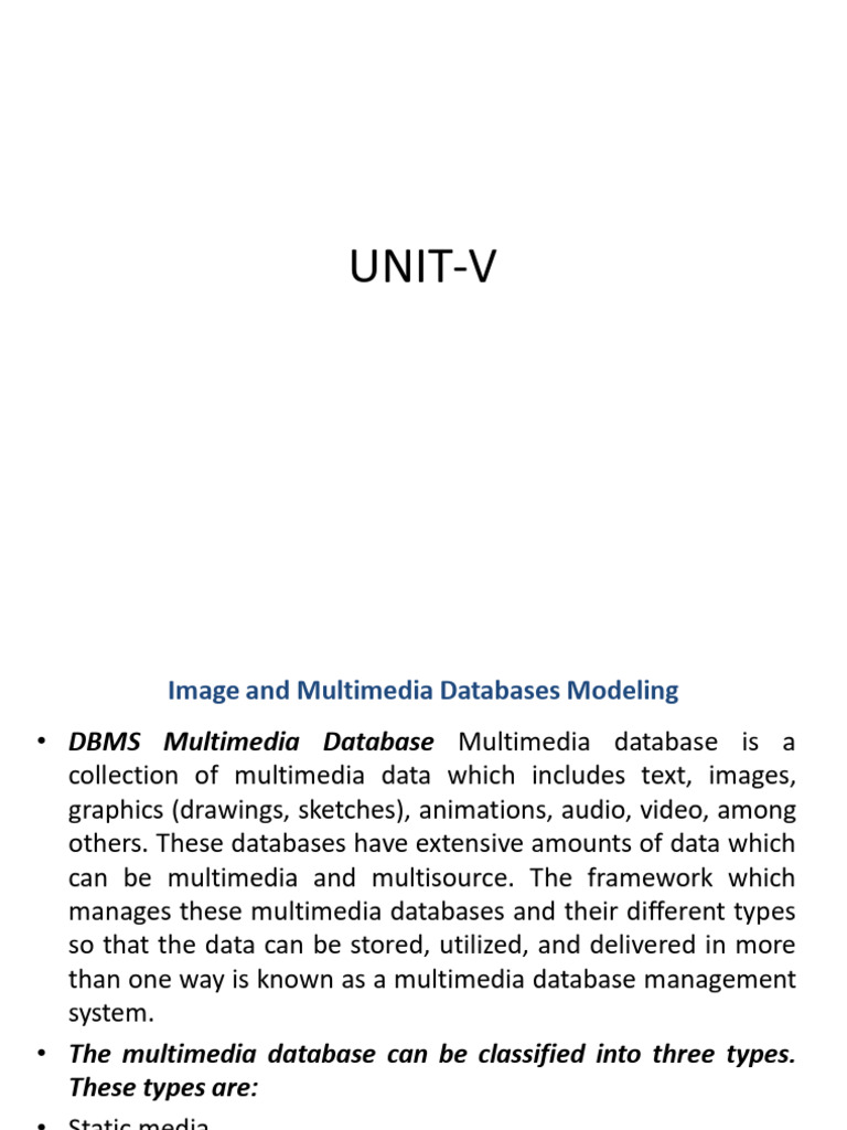 UNIT-V-MCA-305-ADVANCED DBMS | PDF | Databases | Ibm Db2