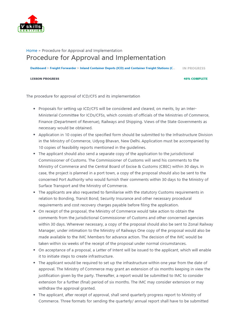 Procedure For Approval and Implementation | PDF
