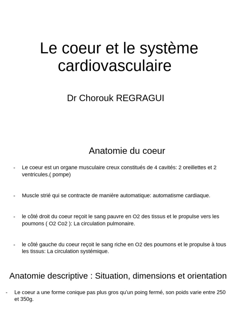 Le Coeur Et Le Système Cardiovasculaire22 | PDF | Cœur | Atrium (anatomie)