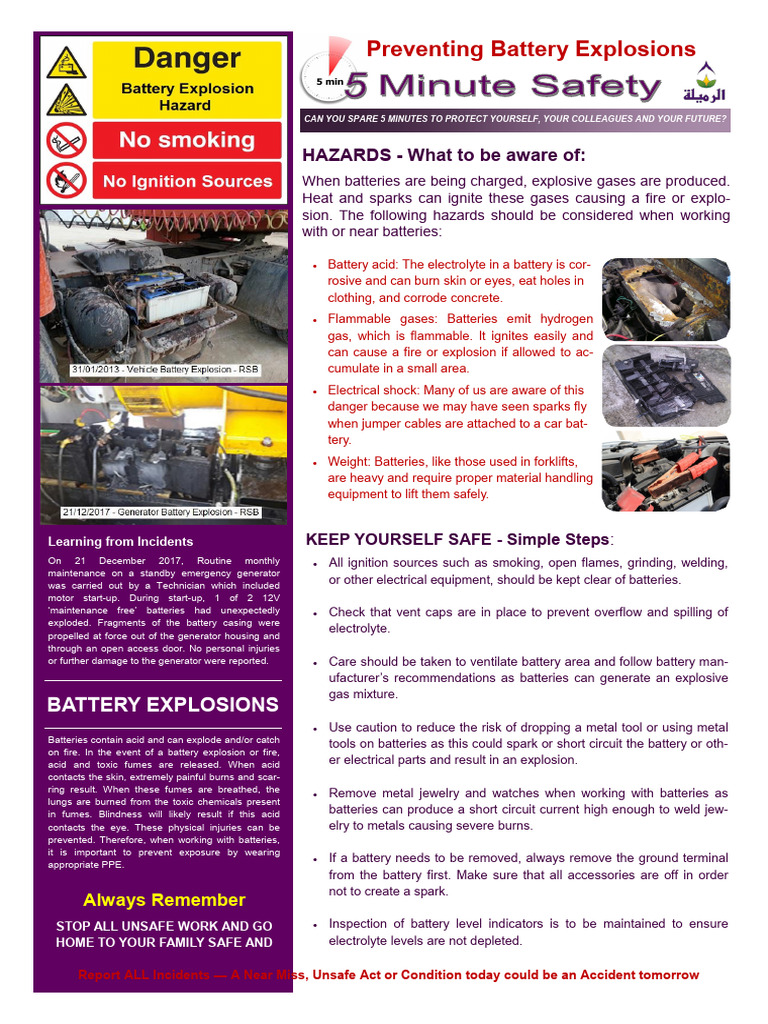 Battery Explosions_EN | PDF | Burn | Explosion