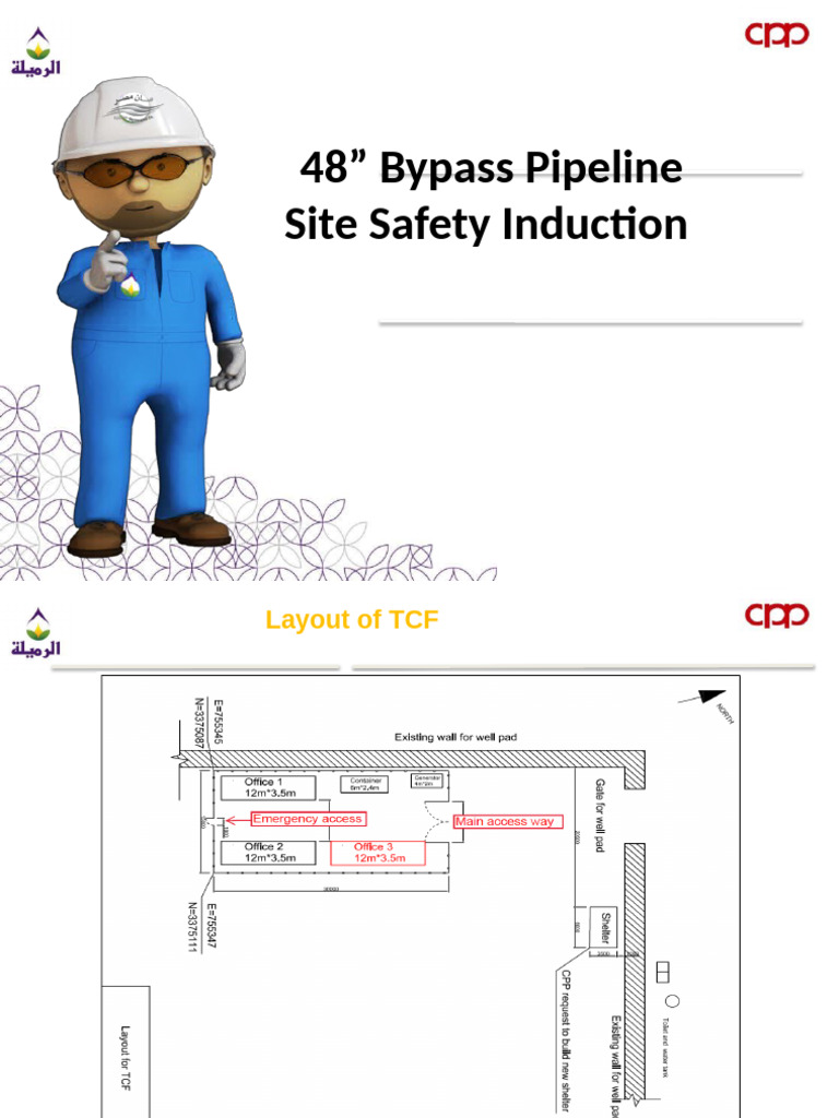Bypass Pipeline Site Safety Induction - Eng | PDF | Hazards | Safety