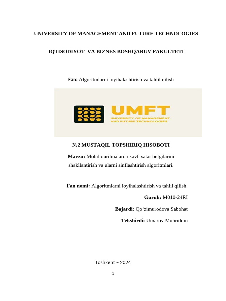 Qo'zimurodova S | PDF