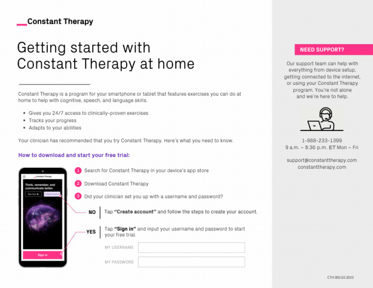 Constant Therapy: Home Use Guide | PDF | Computing