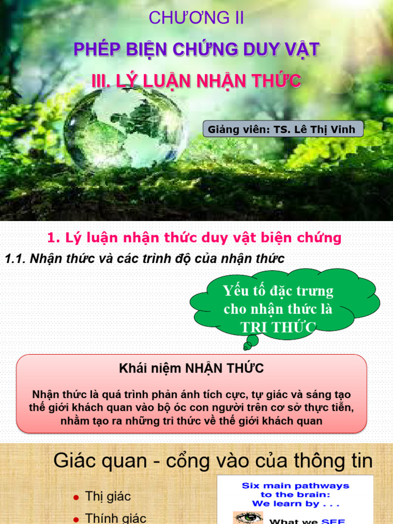 GV.Vinh_Triethoc Mac-Lenin_Chuong II.III - LLNT | PDF