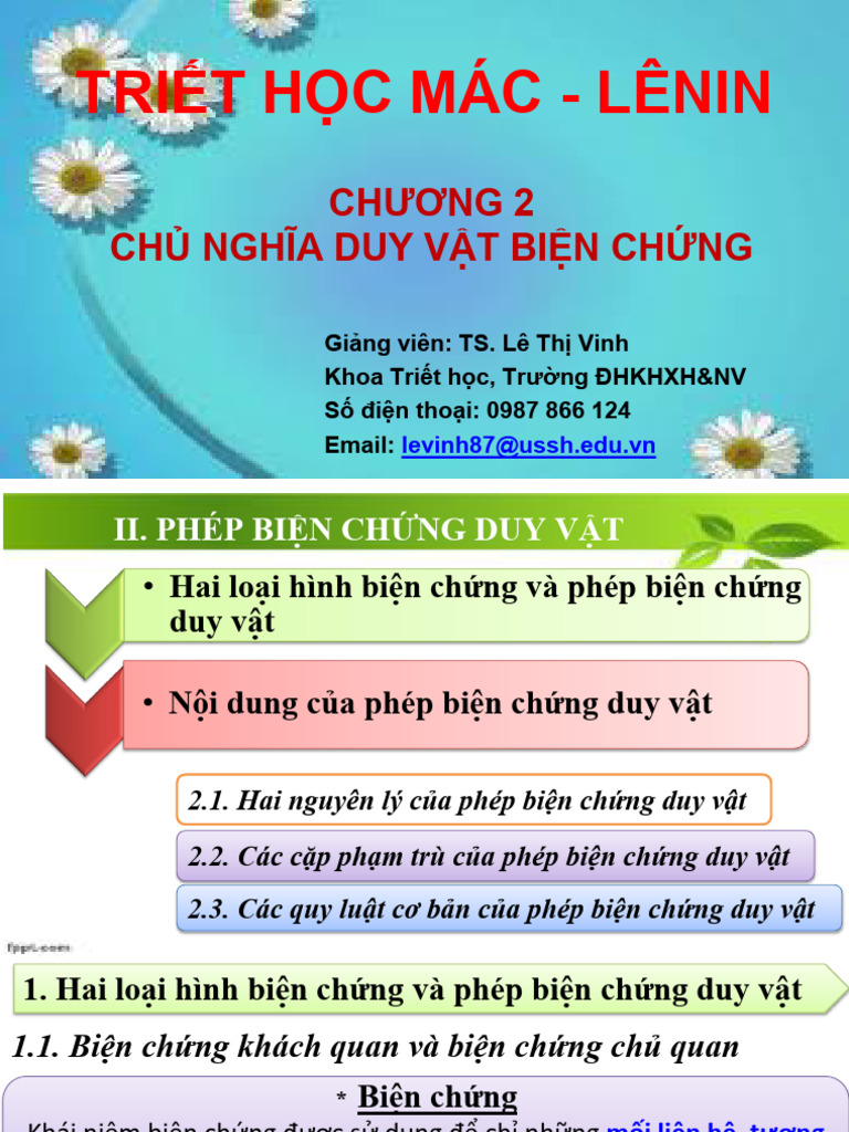 GV.Vinh_Triethoc Mac-Lenin_Chuong II.II - Nguyenly | PDF