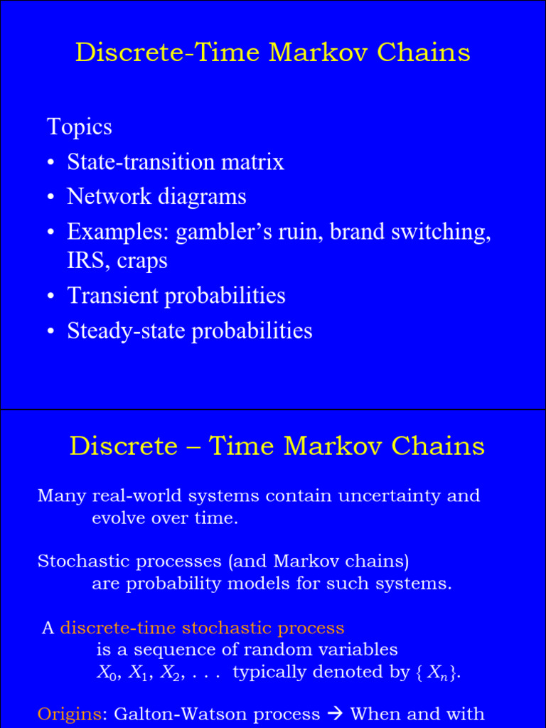 Understanding Discrete-Time Markov Chains | PDF | Markov Chain ...