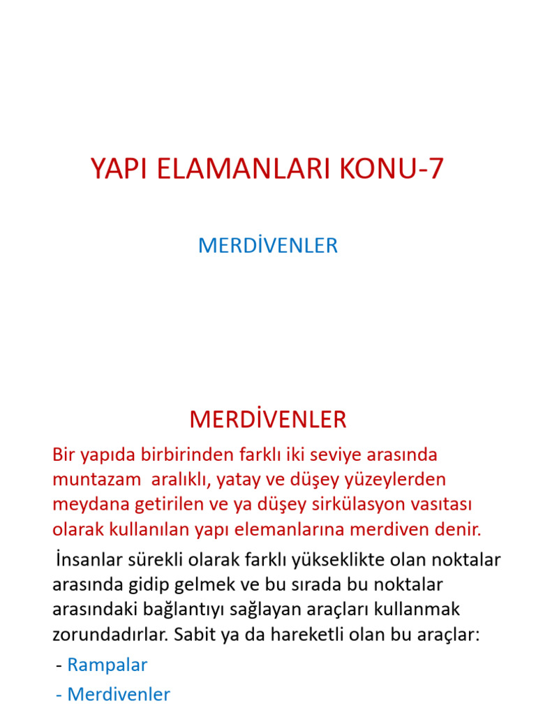 Yapi Teknoloji̇si̇ Ders-7 | PDF