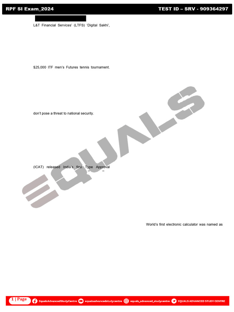 Rpf Si Exam 08 (Eng Sol) | PDF