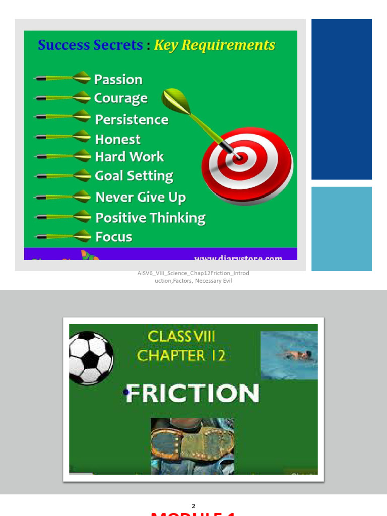 Chapter12_Friction_PPT-1_Introduction, Factors, Friction as Necessary Evil | PDF | Friction | Force
