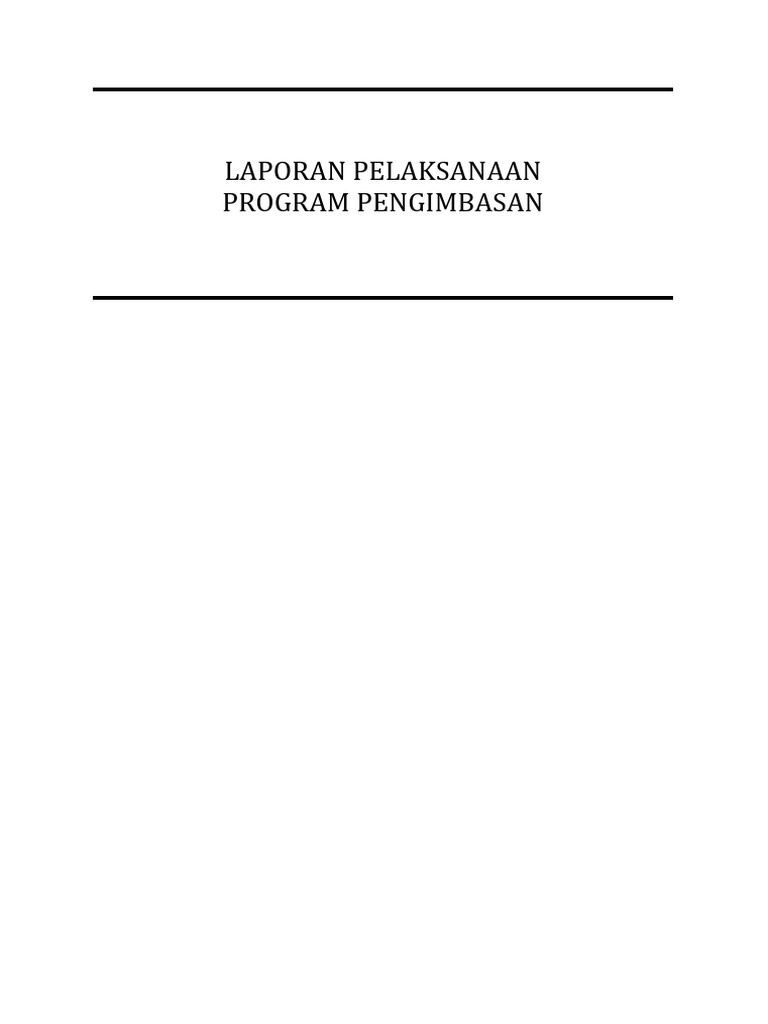 Format Laporan Pengimbasan | PDF