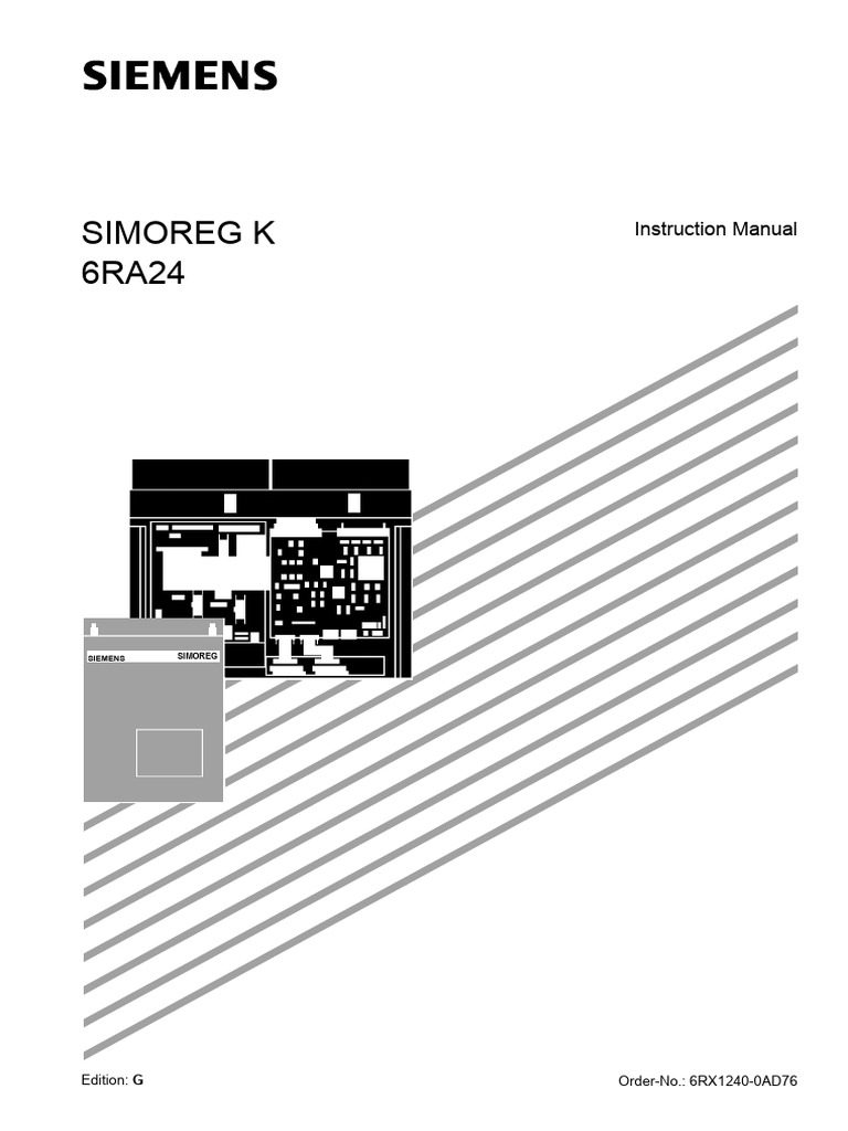 SIMOREG K 6RA24 Instruction Manual 001-100 | PDF