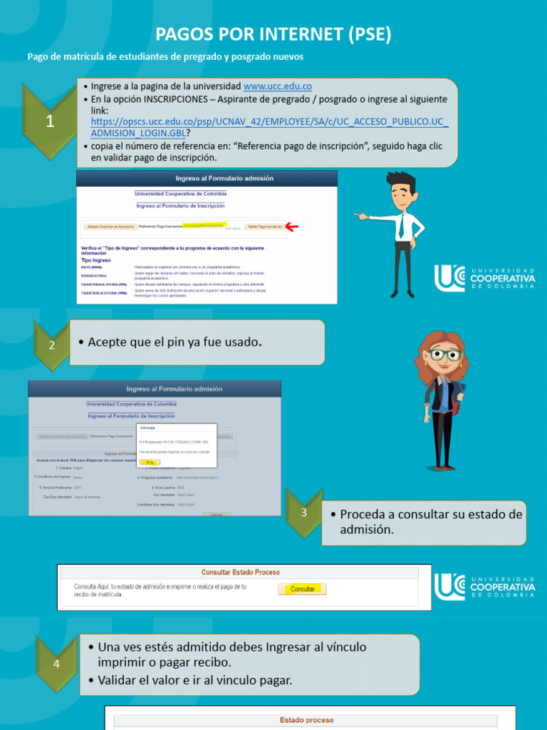 Paso A Paso para Pagos PSE o Imprimir Factura (Estudiantes Nuevos) | PDF
