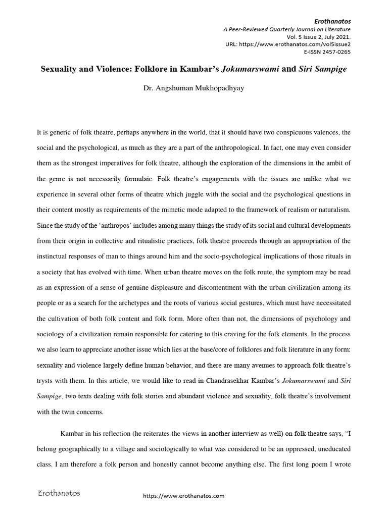 Sexuality and Violence Folklore in Kamba | PDF | Jacques Lacan | Narcissism