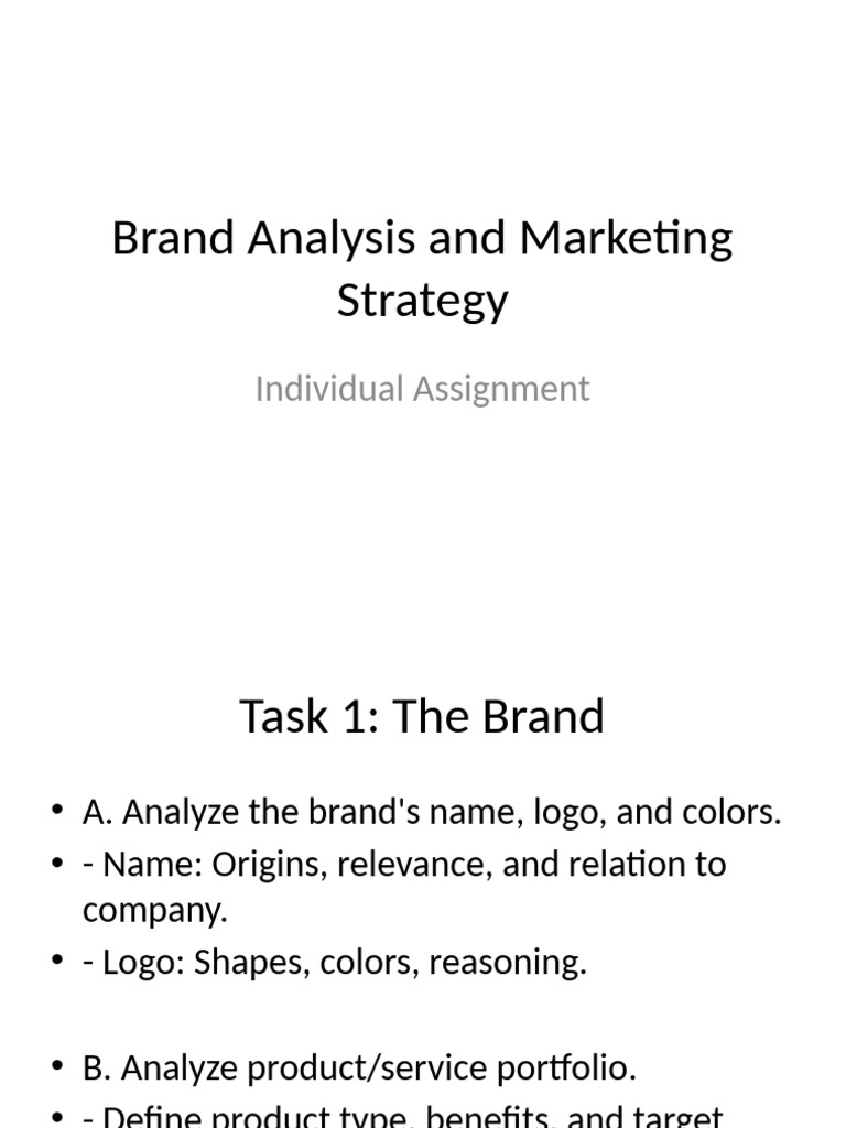 Brand Analysis Assignment Template | PDF