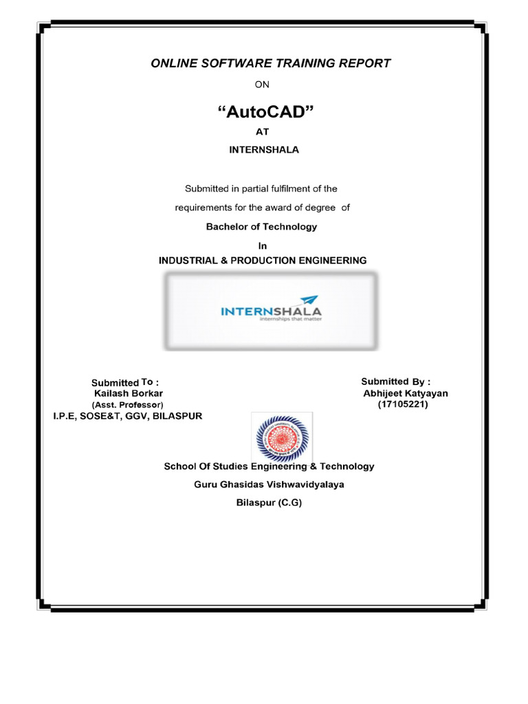 Internship Project 24-25 | PDF | Graphical User Interfaces | Auto Cad
