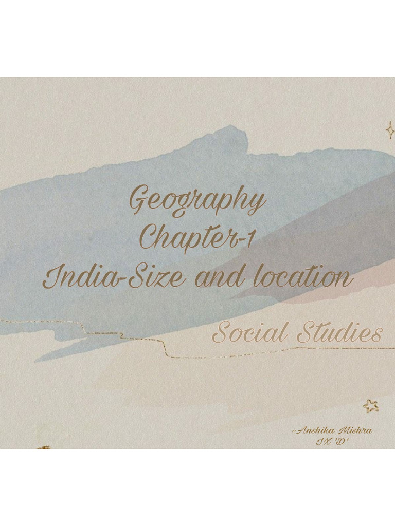 Geography Chapter 1 | PDF