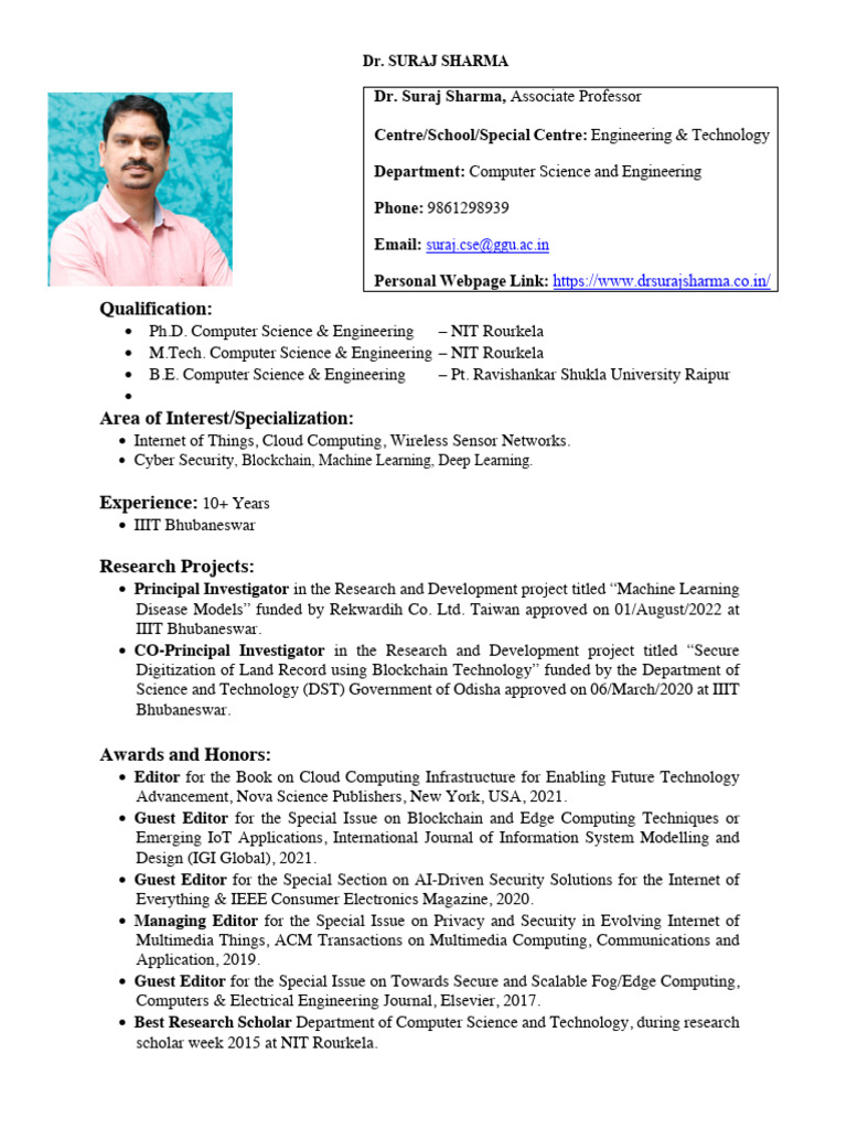 Dr.suraj Sharma | PDF | Internet Of Things | Engineering